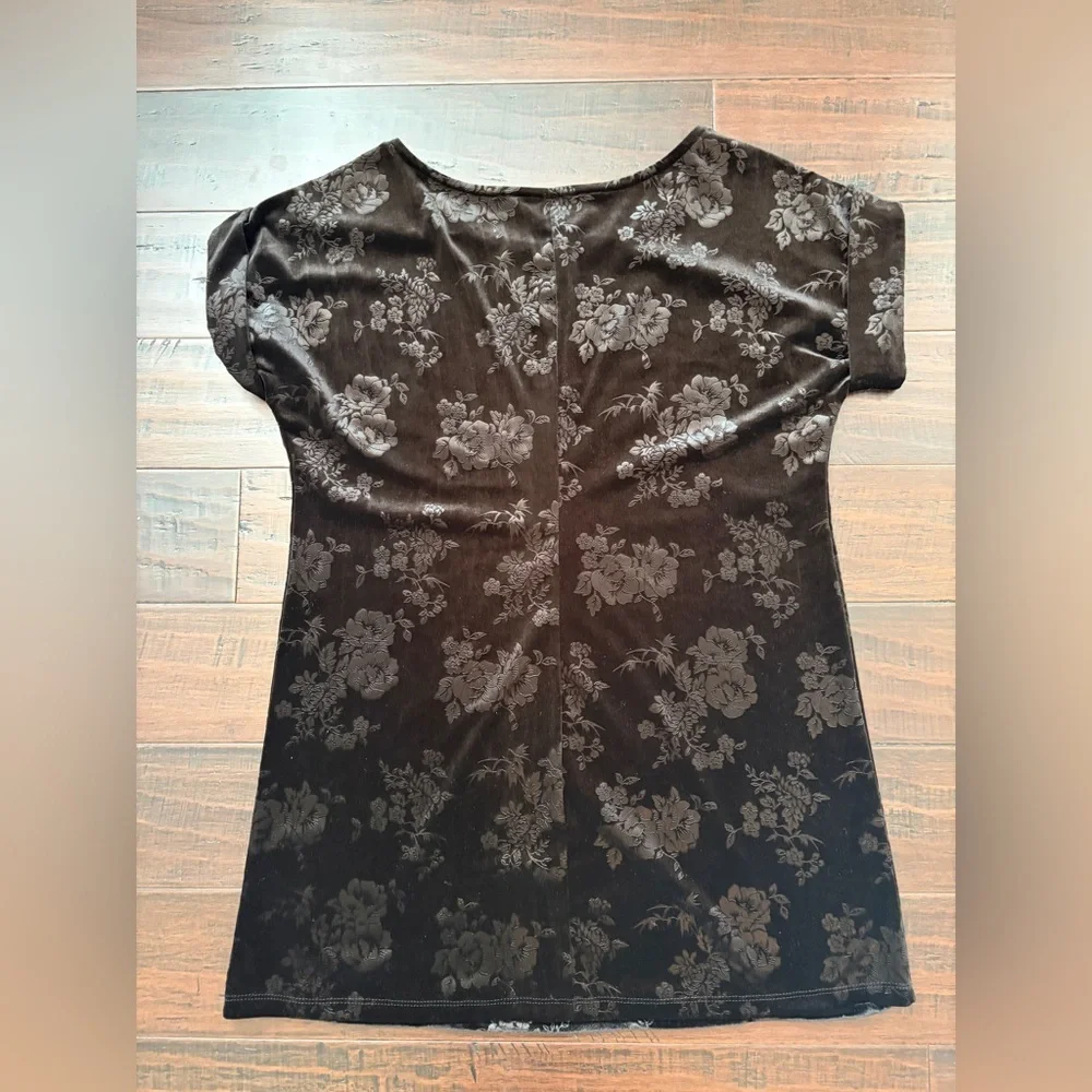 The Vanity Room | Tops | Whimsigoth Black Floral Velvet Burnout Mini ...